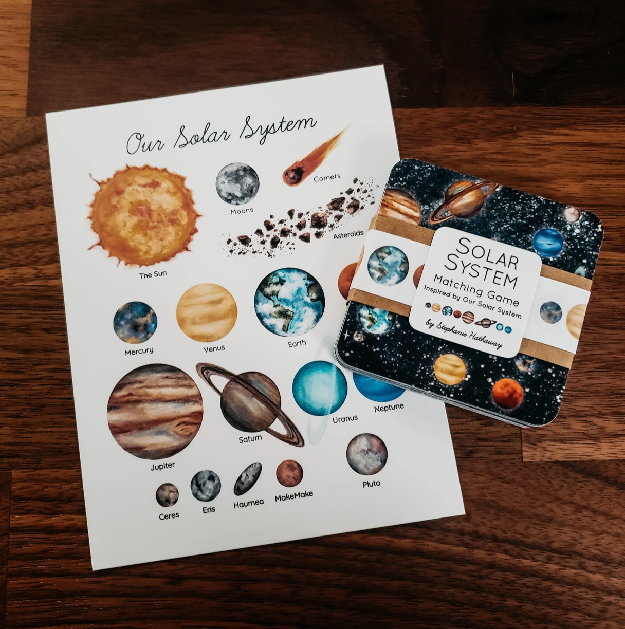 Solar System Matching Game, Set of 24 Cards – the eden baby