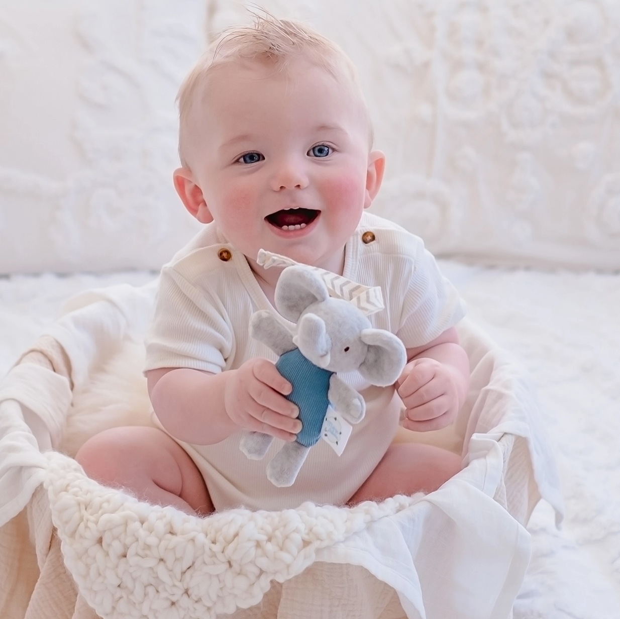 Alvin the Elephant Tag Along Pram Toys – the eden baby
